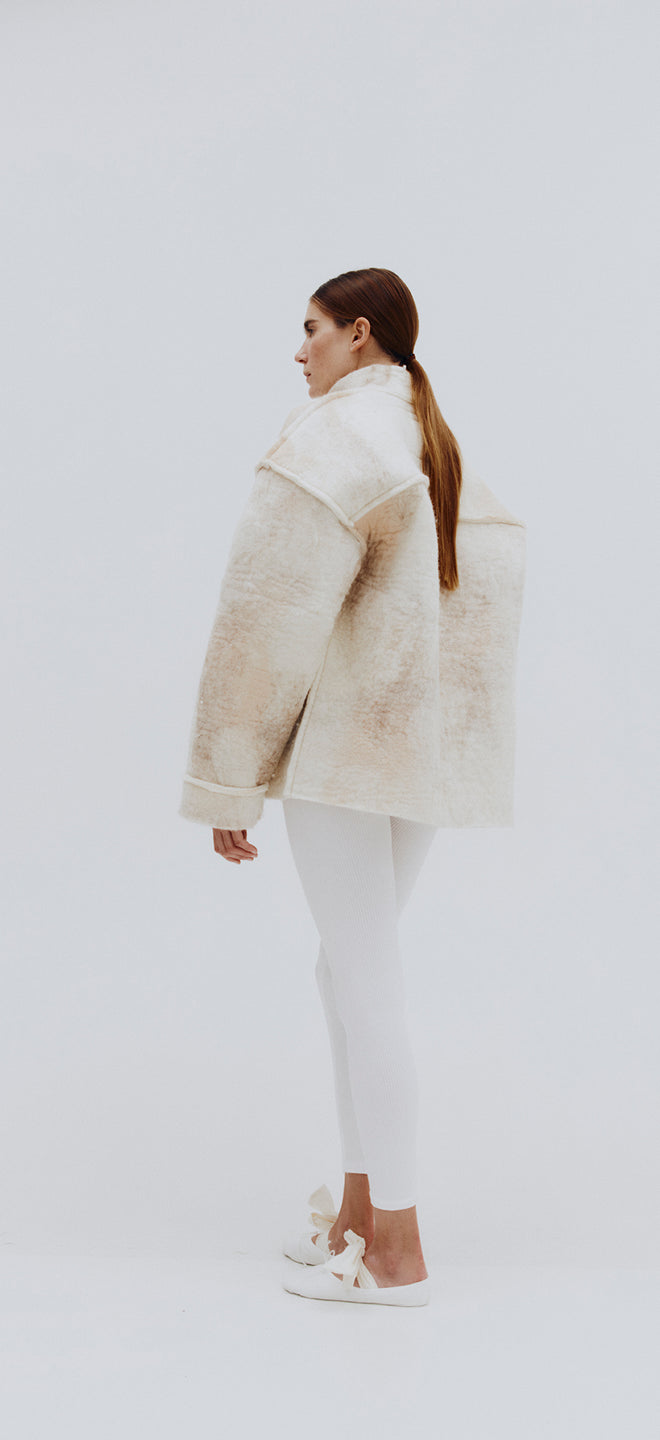 wool felt texture jacket